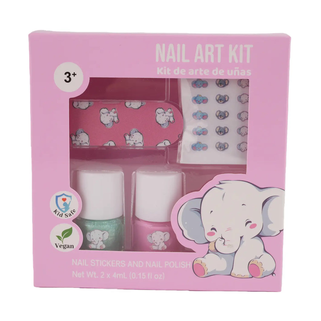 Cute Elephant Kids Nail Art Kit – Green Hippo Gifts