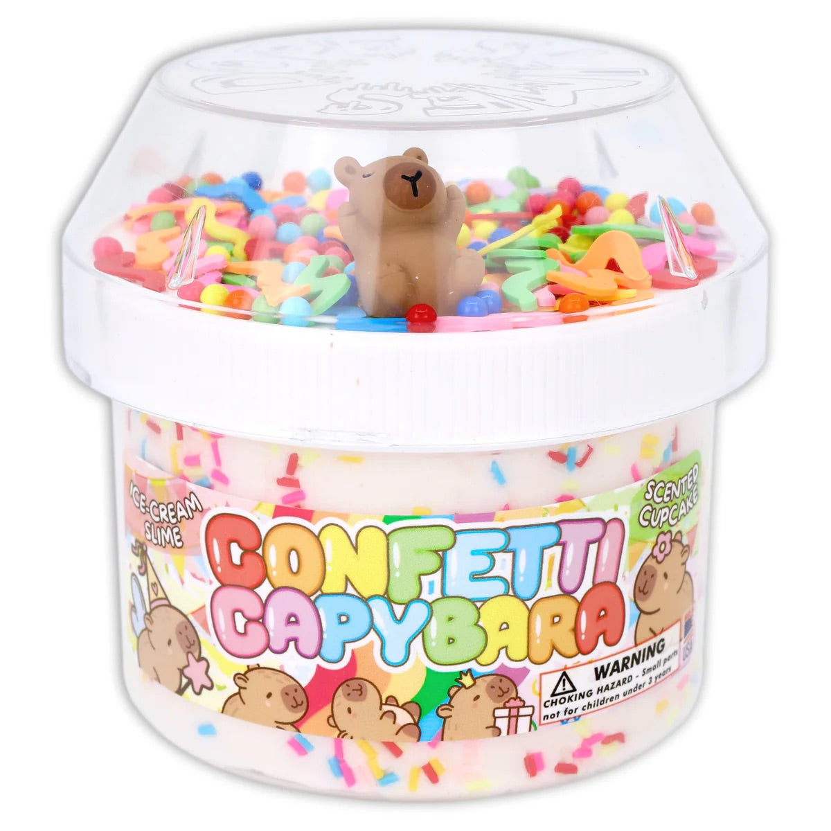Confetti Capybara Slime – Green Hippo Gifts